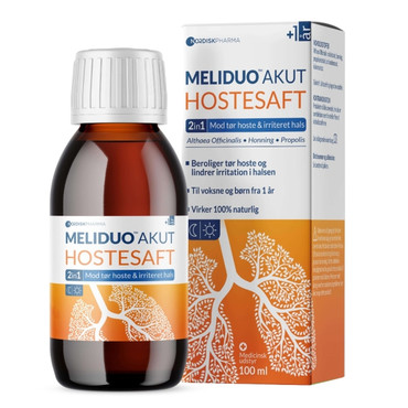 Meliduo Akut Hostesaft | 100 ml. Lindrer irritation.