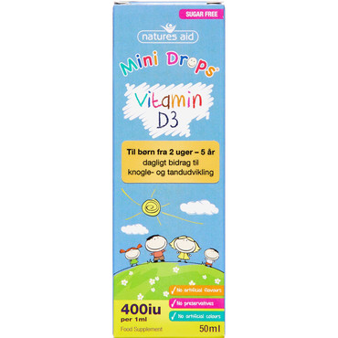 Natures Aid Mini Drops Vitamin D3 - 50 ml | Webapoteket