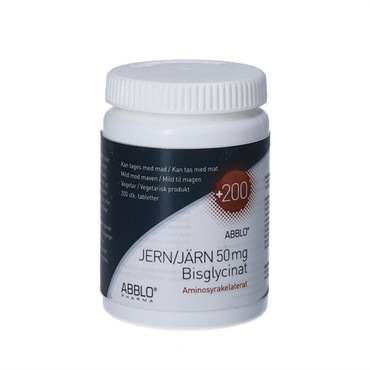 Abblo Jern Bisglycinat Tabletter 200 stk | Kosttilskud.