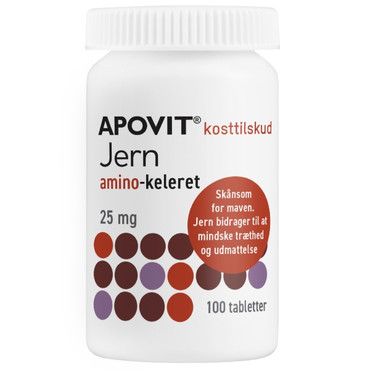 Apovit Jern Amino-Keleret | 100 stk. Kosttilskud.