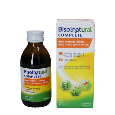 Bisolnatural Complete Sirup 133ml mod hoste og slim i halsen