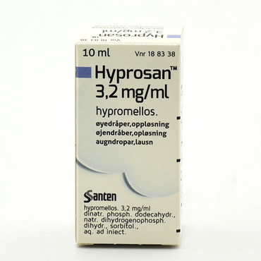 Hyprosan øjendråber - hypromellose mod tørre øjne 3,2 mg - 10 ml
