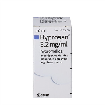 Hyprosan øjendråber - hypromellose mod tørre øjne 3,2 mg - 10 ml