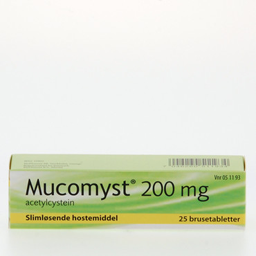 Mucomyst Brusetabletter 25 stk