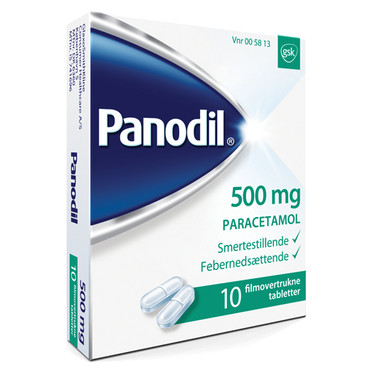 Panodil Tabletter 500 mg mod smerter og feber - 10 stk